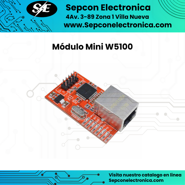 Modulo ethernet para Arduino mini w5100 – Sepcon Electrónica